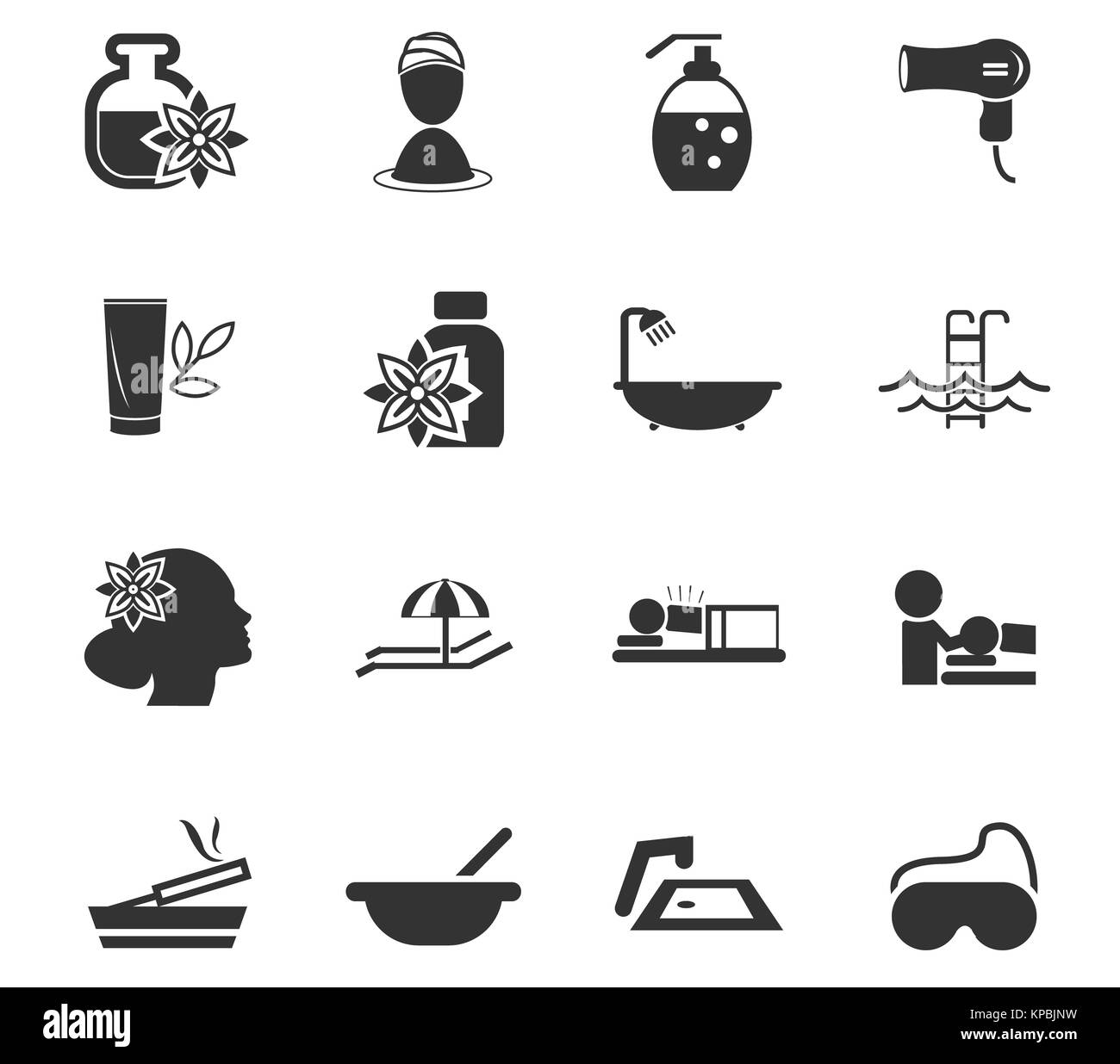 Spa icons set Stock Photo - Alamy