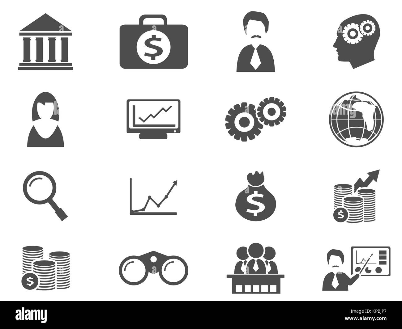 Business icon set Stock Photo - Alamy