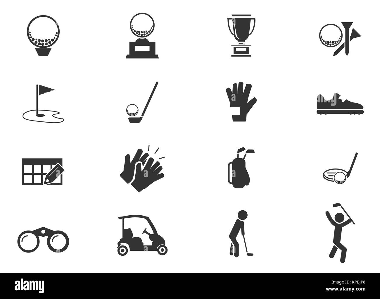 Golf icons set Stock Photo - Alamy