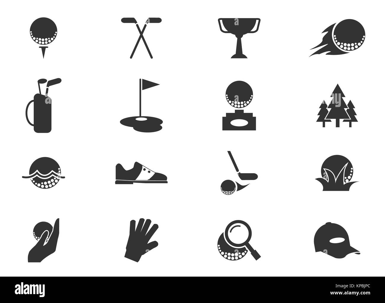 Golf icons set Stock Photo - Alamy
