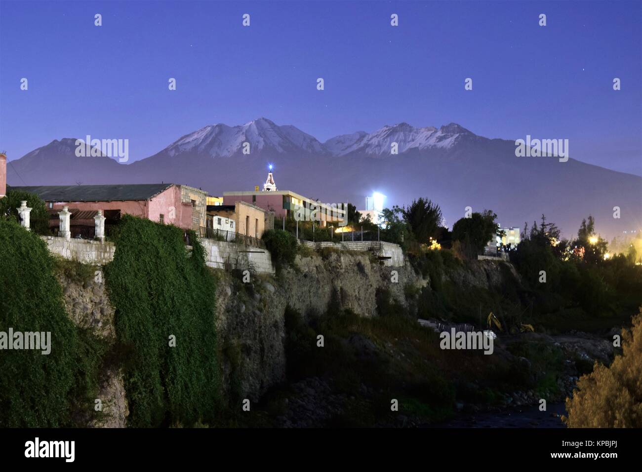View of Chachani Mountain in Arequipa, Peru Stock Photo - Alamy