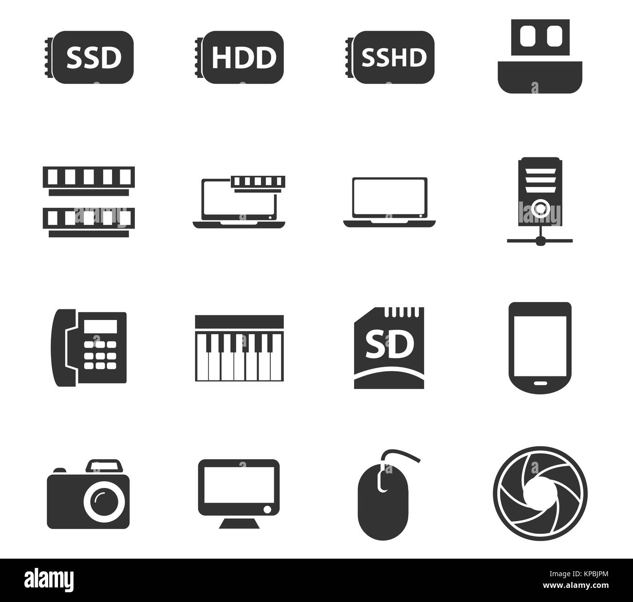 Gadget icon set Stock Photo - Alamy