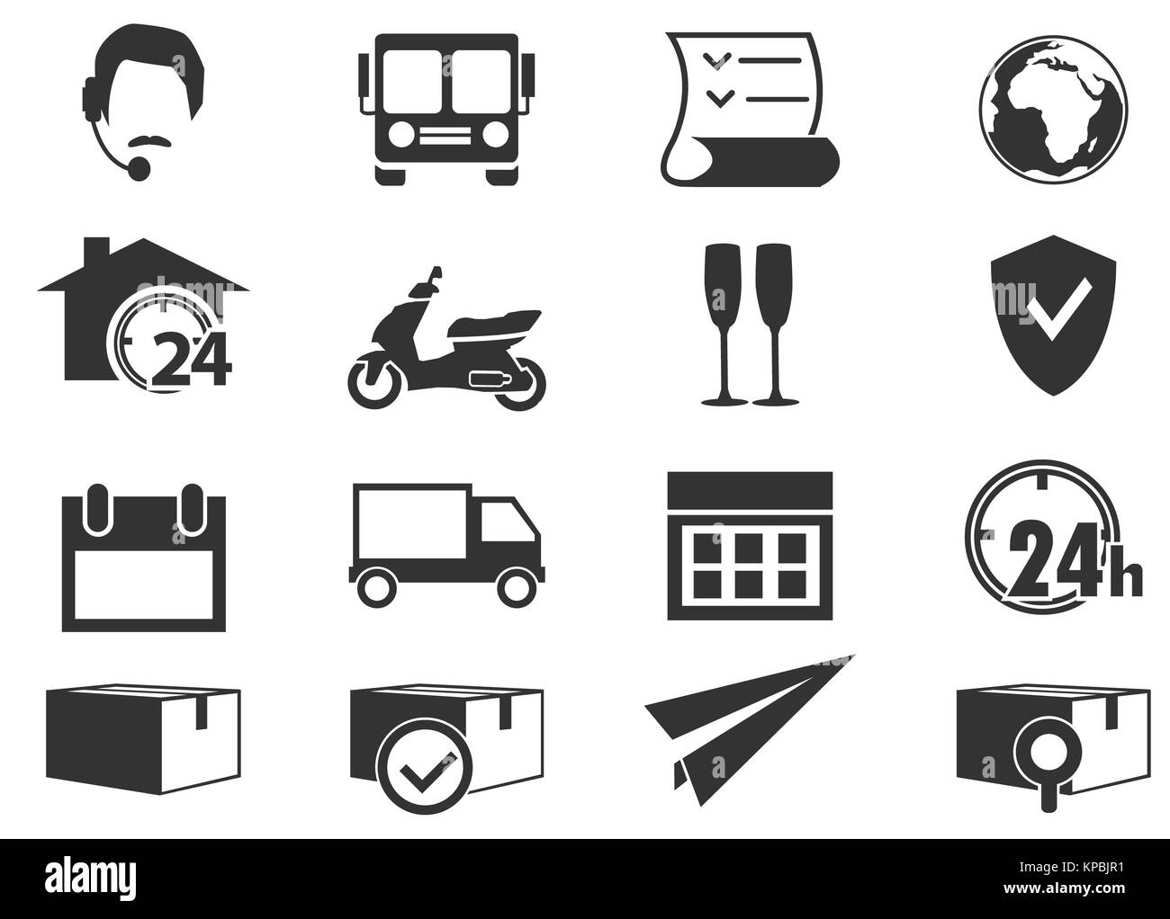 Shipping and delivery icons Stock Photo - Alamy