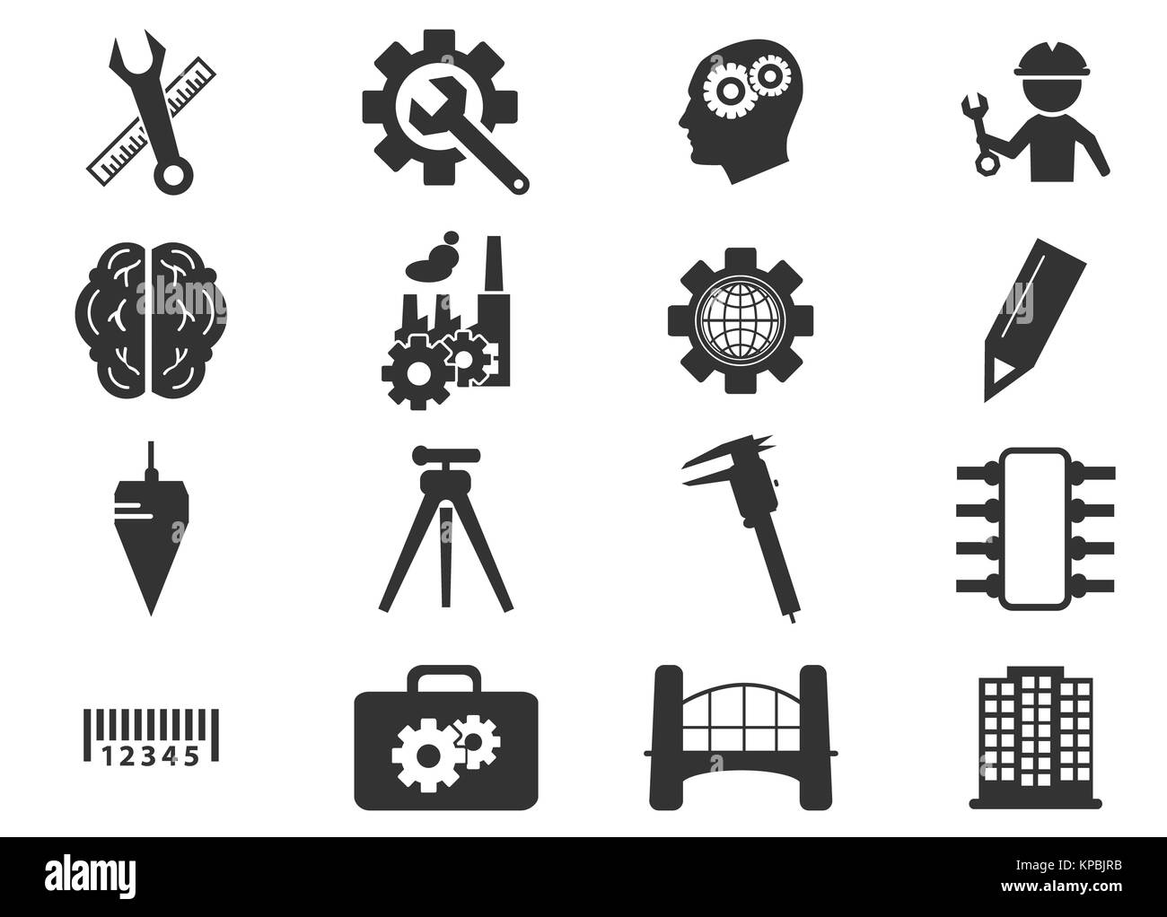 Engineering icons set Stock Photo - Alamy