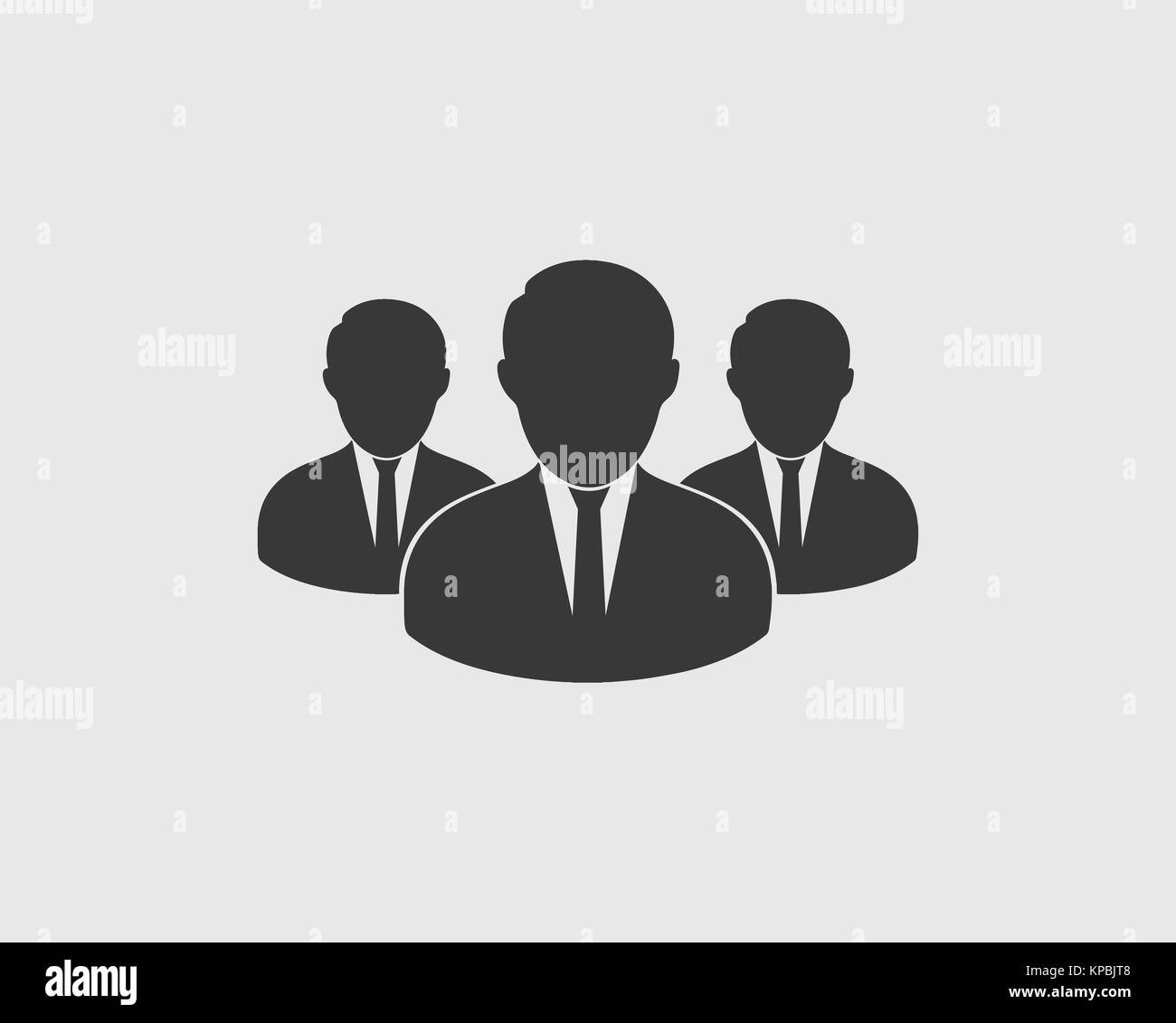 Corporate Team Icon. Number of employee behind the leader Stock Vector ...
