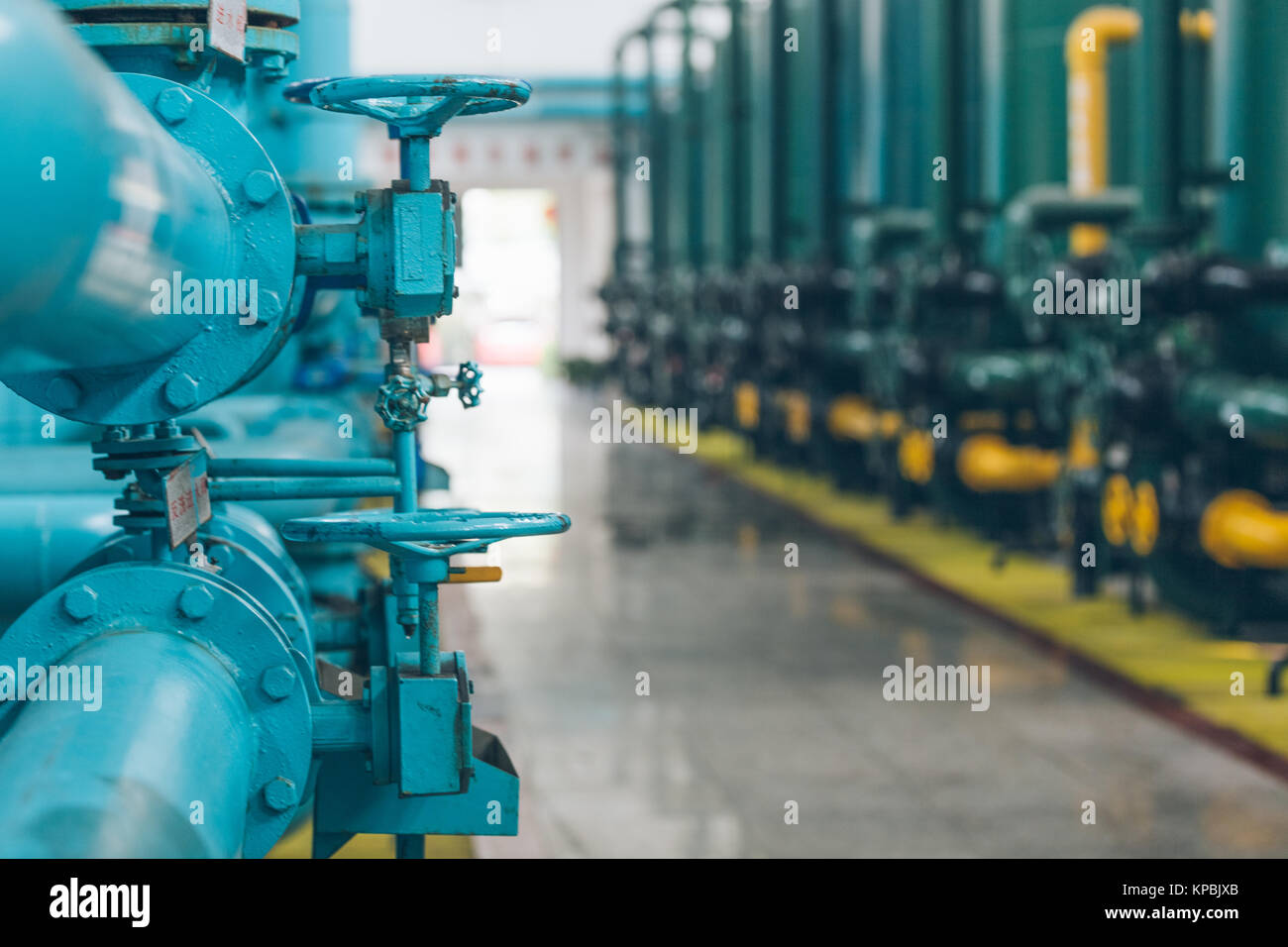 steel pipelines and cables in a plant,Industrial zone Stock Photo - Alamy