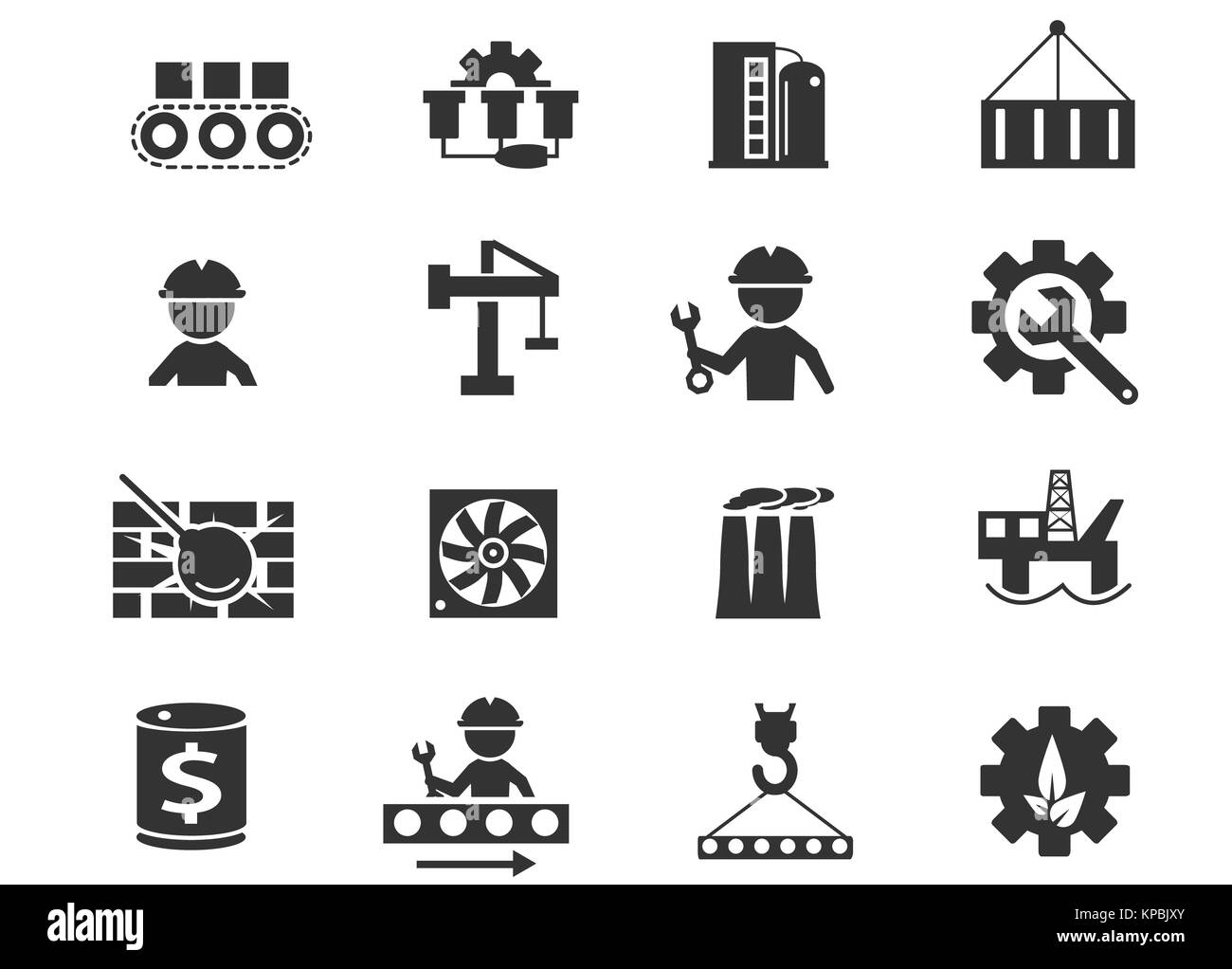 Industry icons set Stock Photo - Alamy