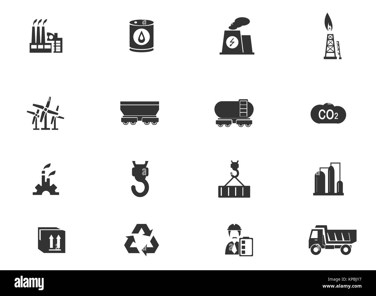 Industry icons set Stock Photo - Alamy