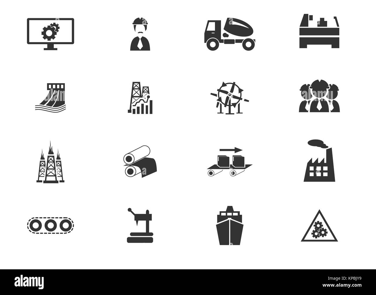 Industry icons set Stock Photo - Alamy