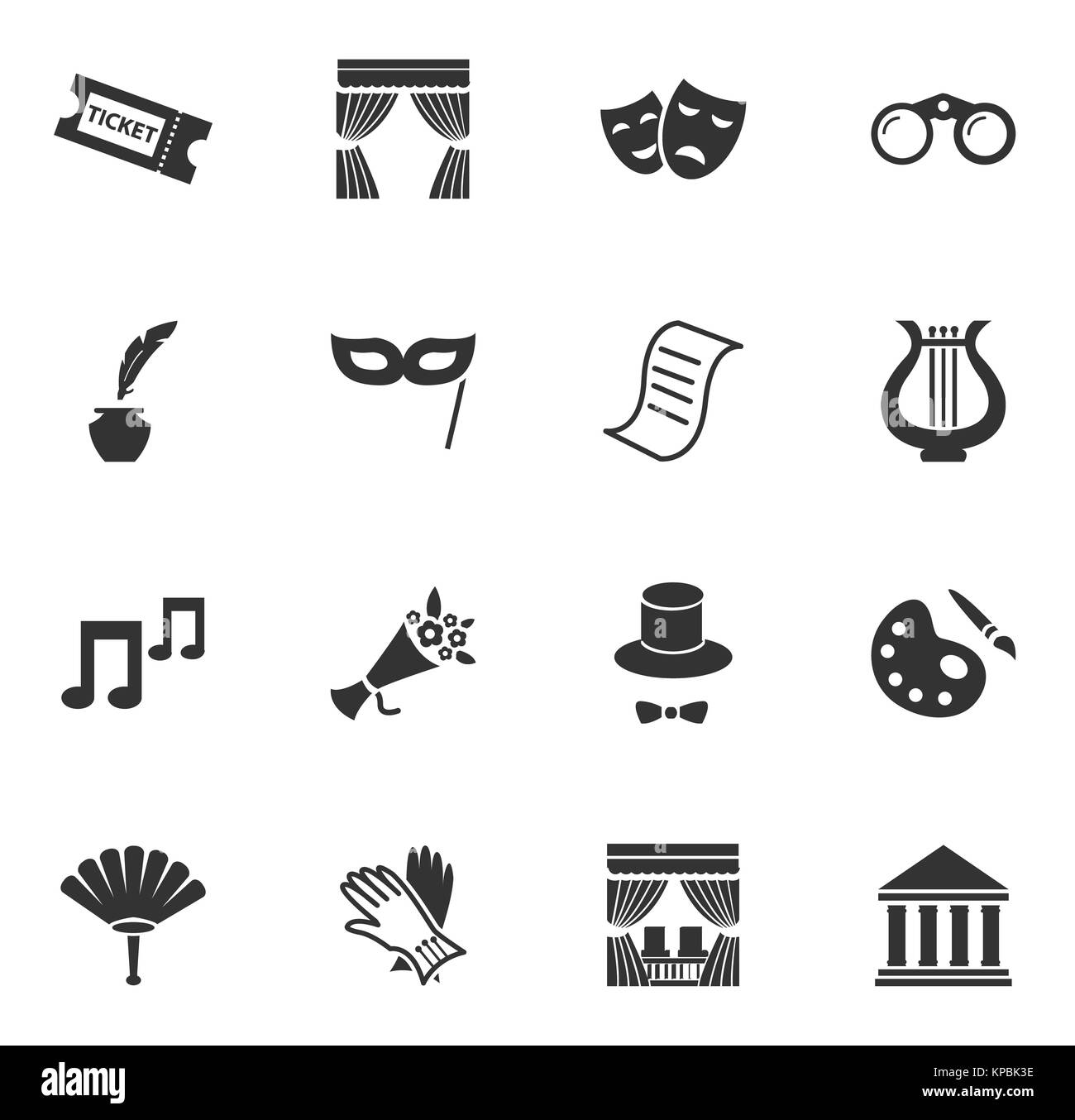 Theater icons set Stock Photo - Alamy