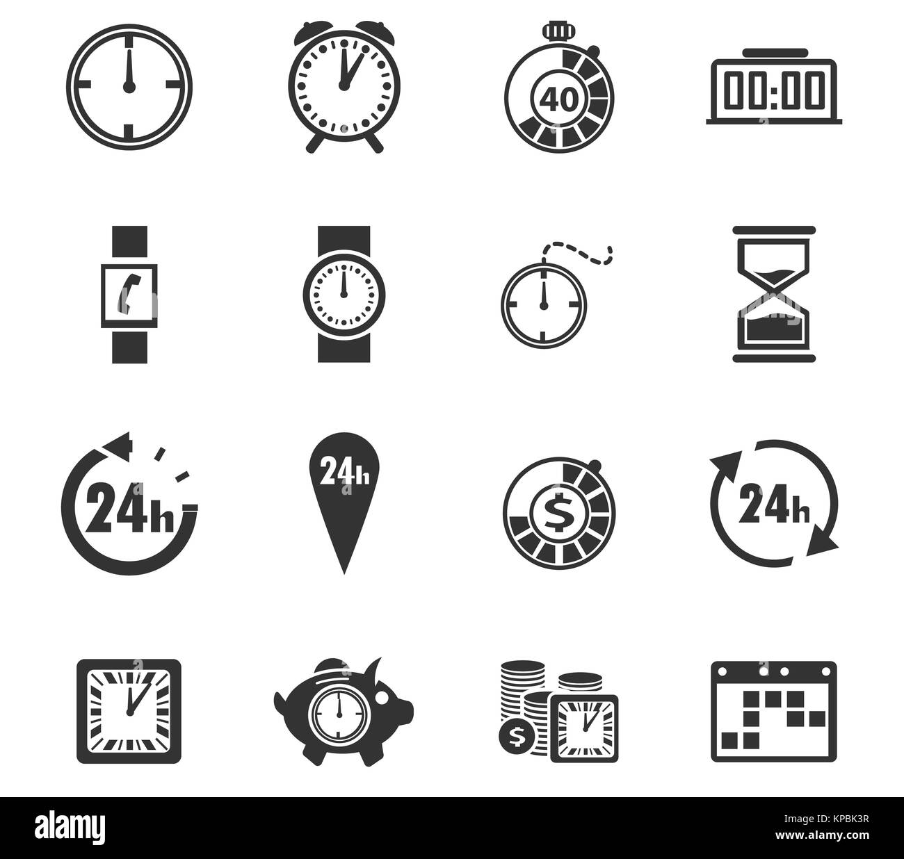 Time icon set Stock Photo - Alamy