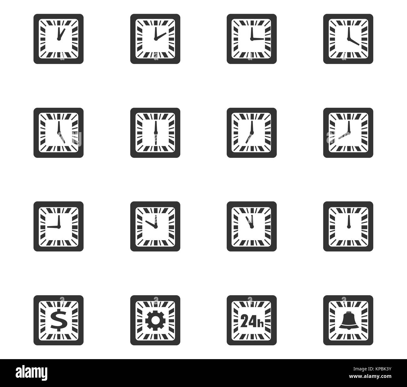 Time icon set Stock Photo - Alamy