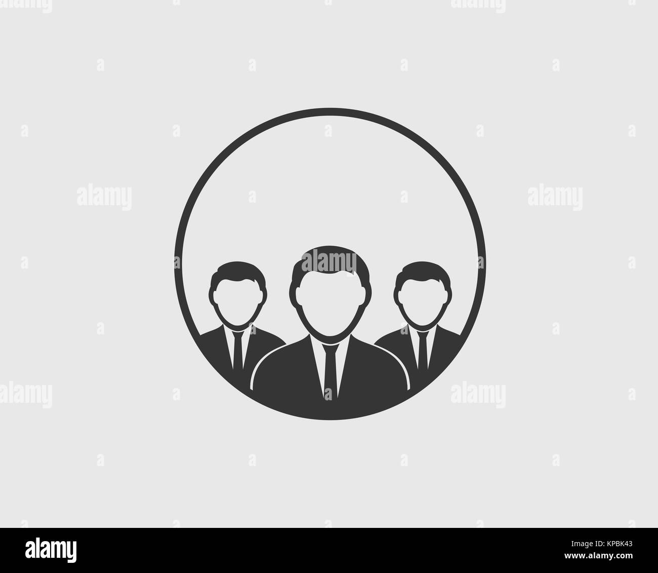 Corporate Team Icon with Circle Shape Stock Vector Image & Art - Alamy