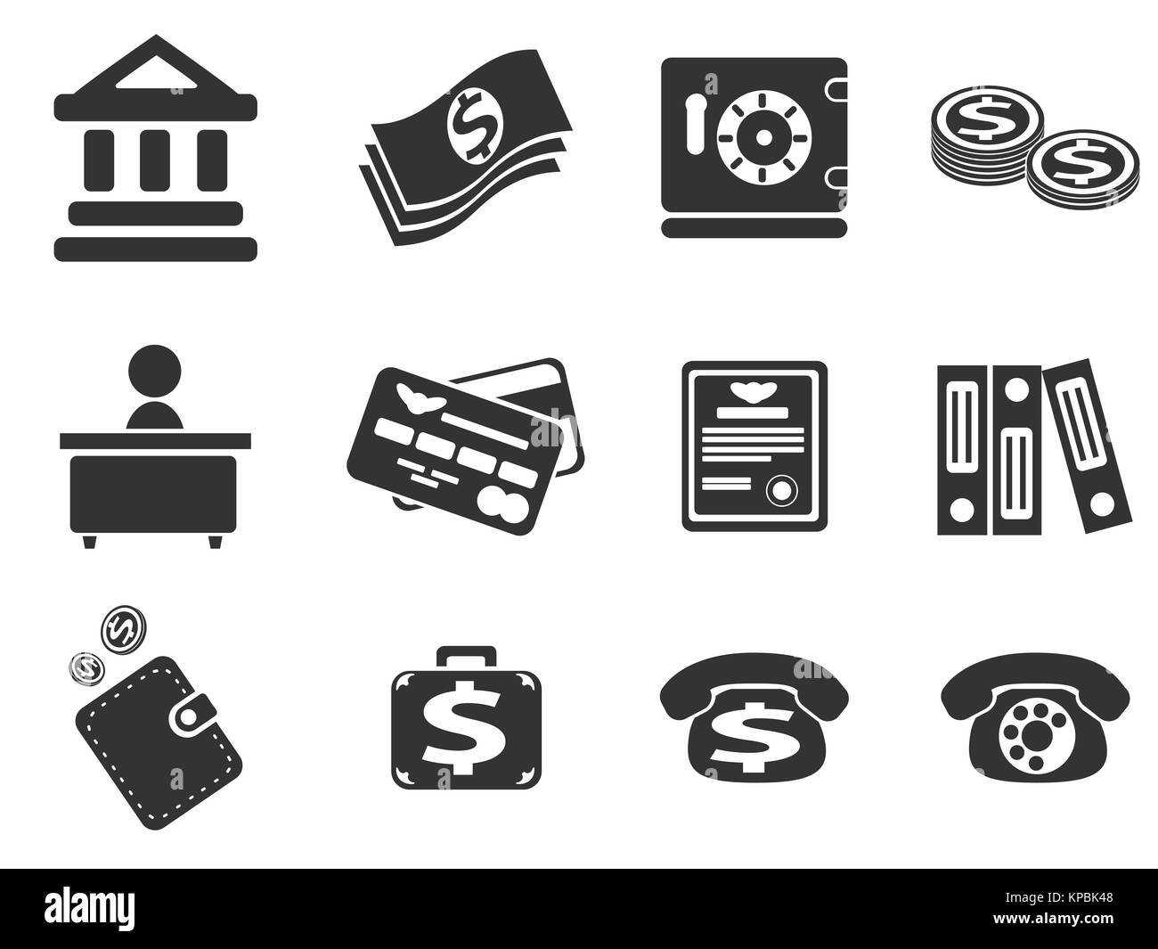 Finance icon set Stock Photo - Alamy