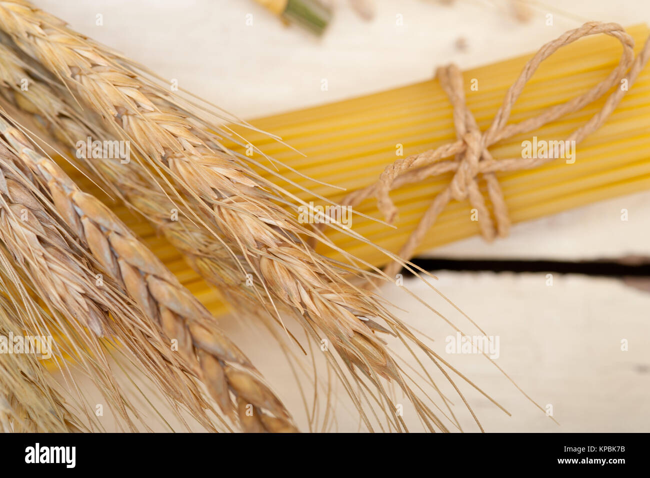 organic Raw italian pasta and durum wheat Stock Photo - Alamy