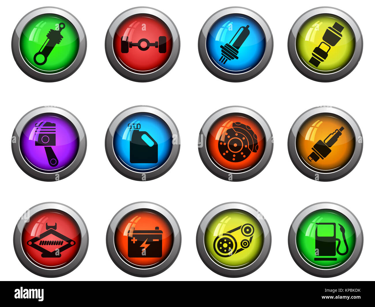 Car service icons set Stock Photo - Alamy