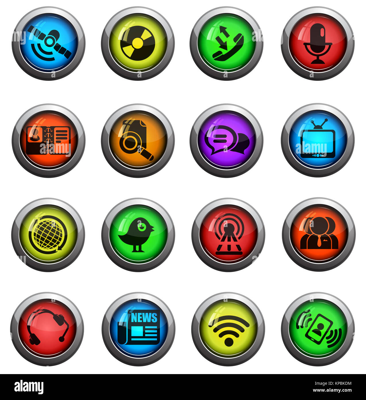 Communication icons set Stock Photo - Alamy