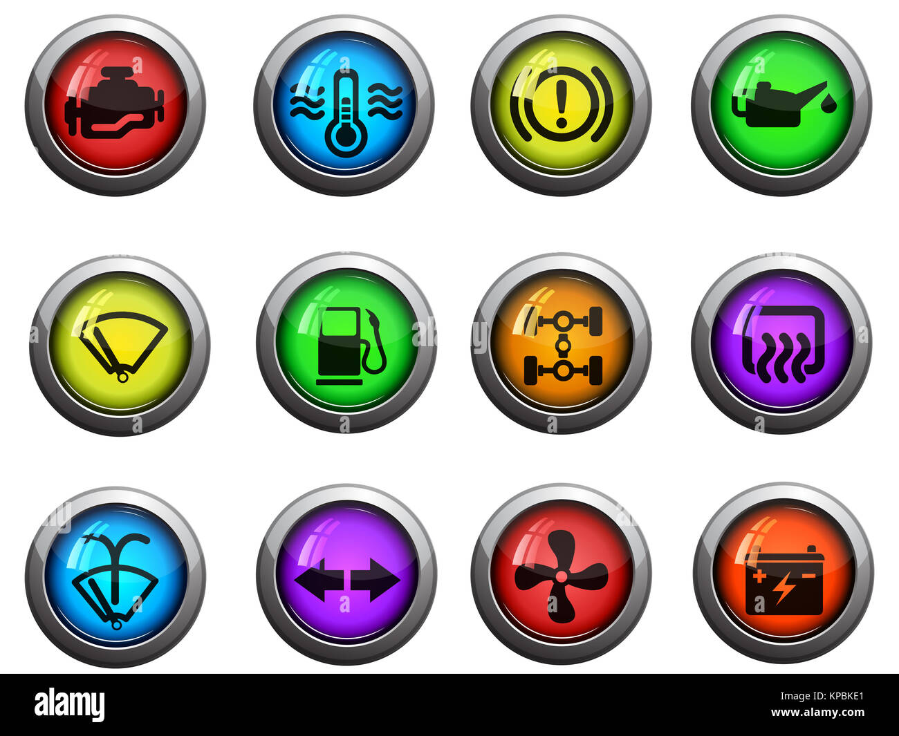 Car interface icons set Stock Photo - Alamy