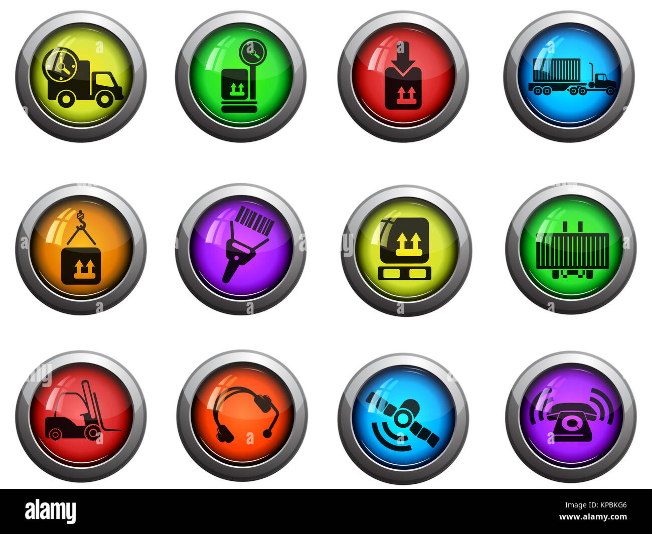 Logistics icons set Stock Photo - Alamy