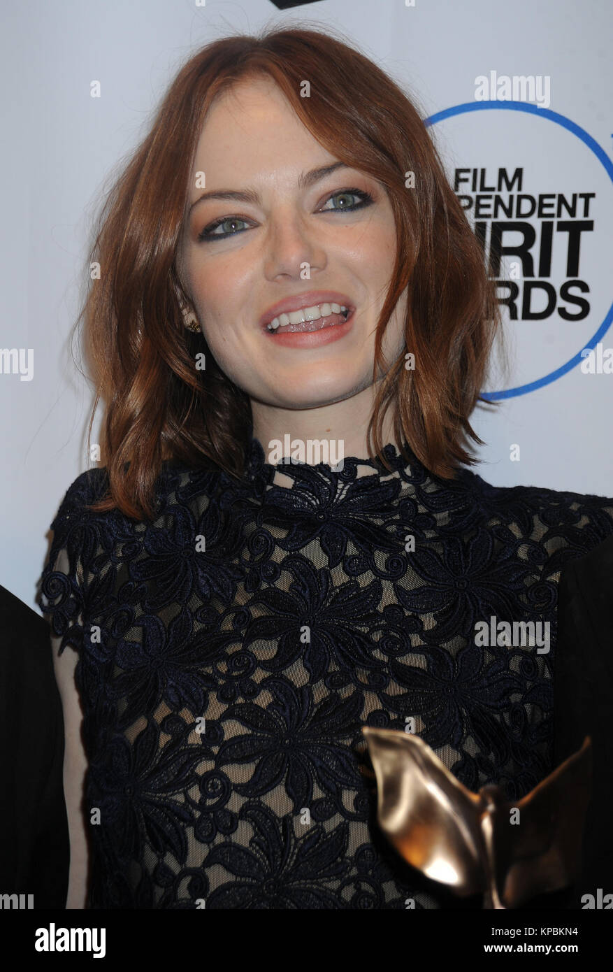 SANTA MONICA, CA - FEBRUARY 21: Emma Stone attends the 2015 Film ...