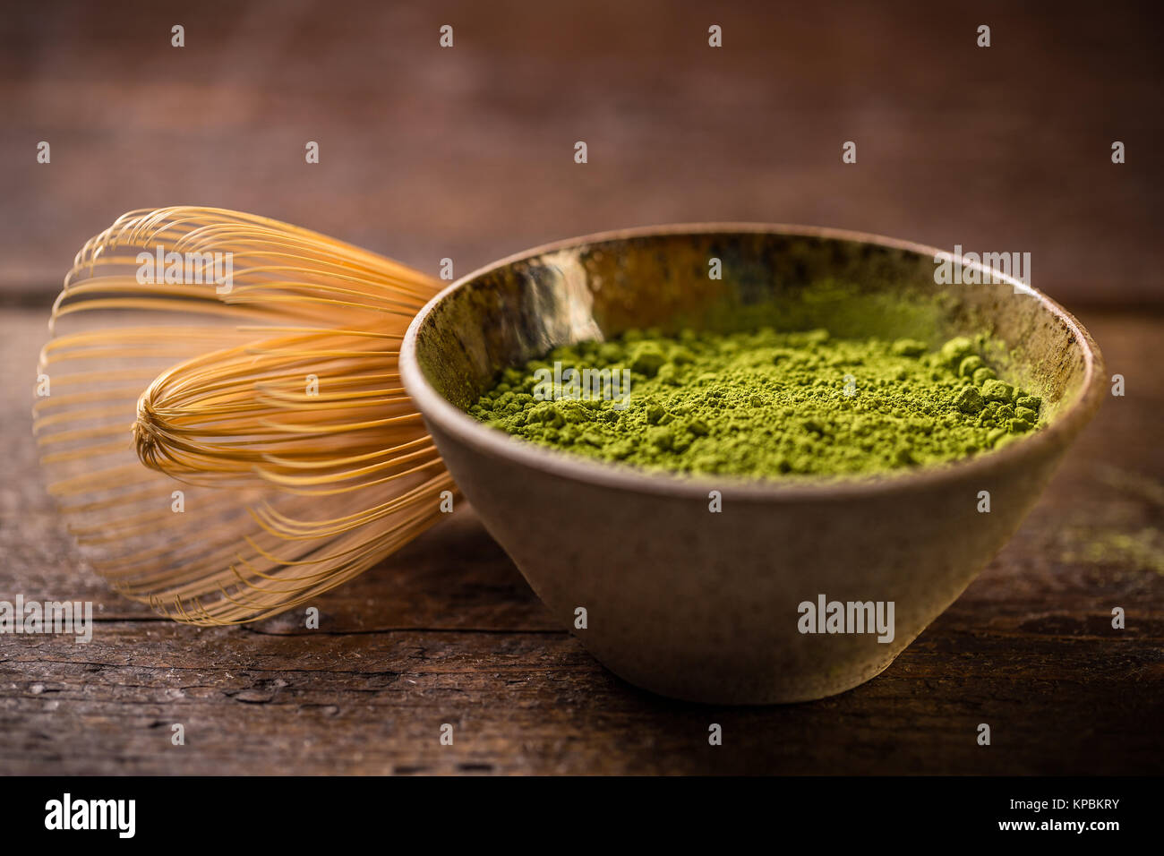 Green powder tea Stock Photo - Alamy