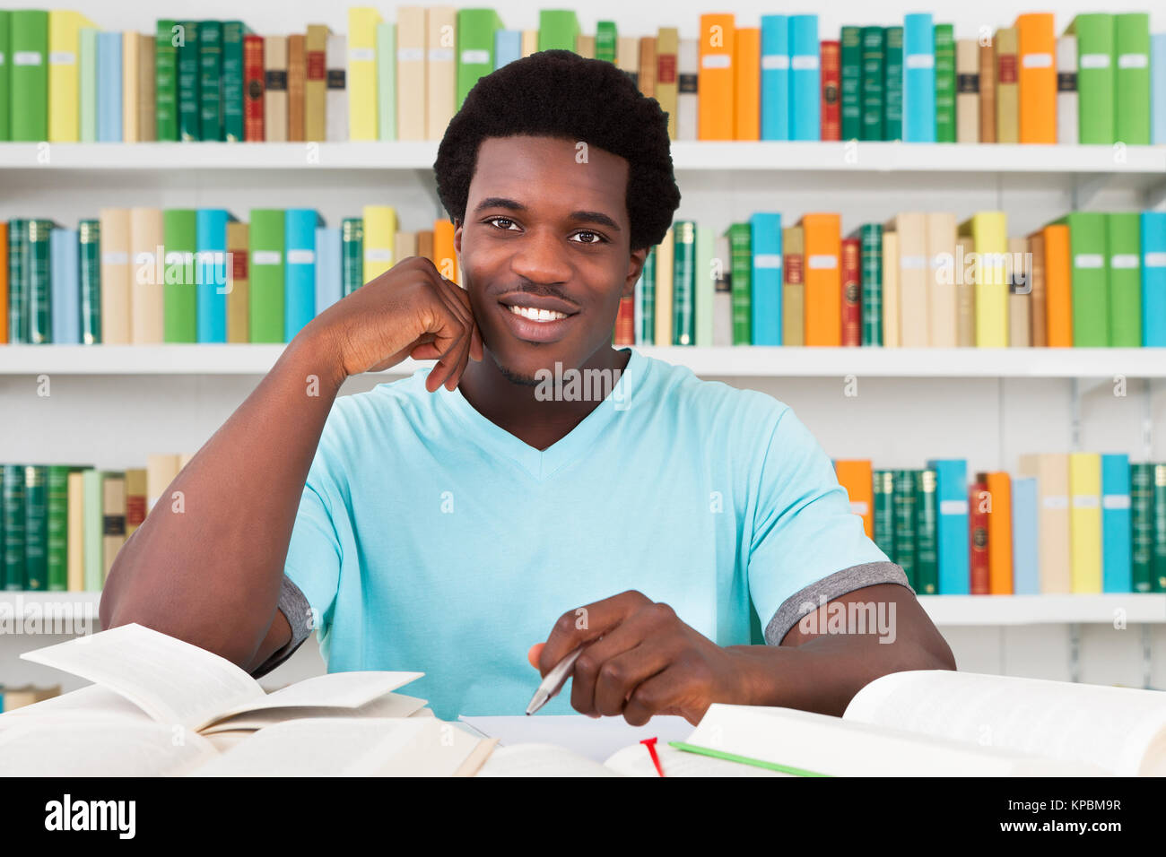 Young African Man Studying In University Stock Photo - Alamy