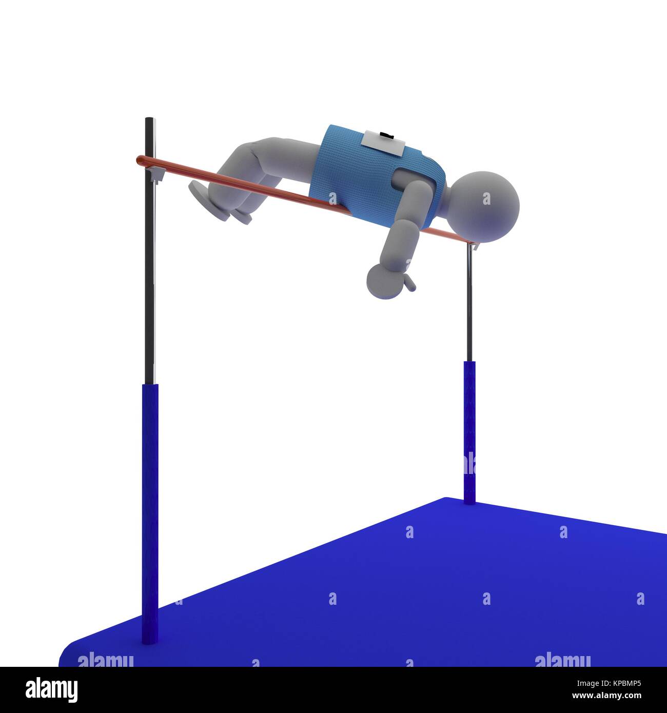 Athlete doing high jump Stock Photo - Alamy