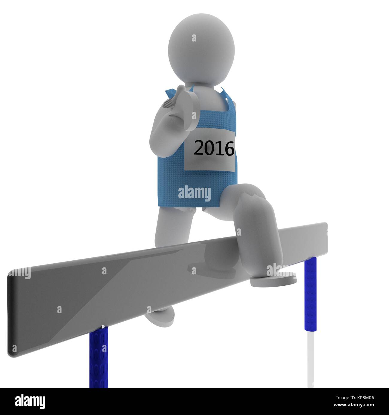 Athlete jumping hurdle Stock Photo - Alamy