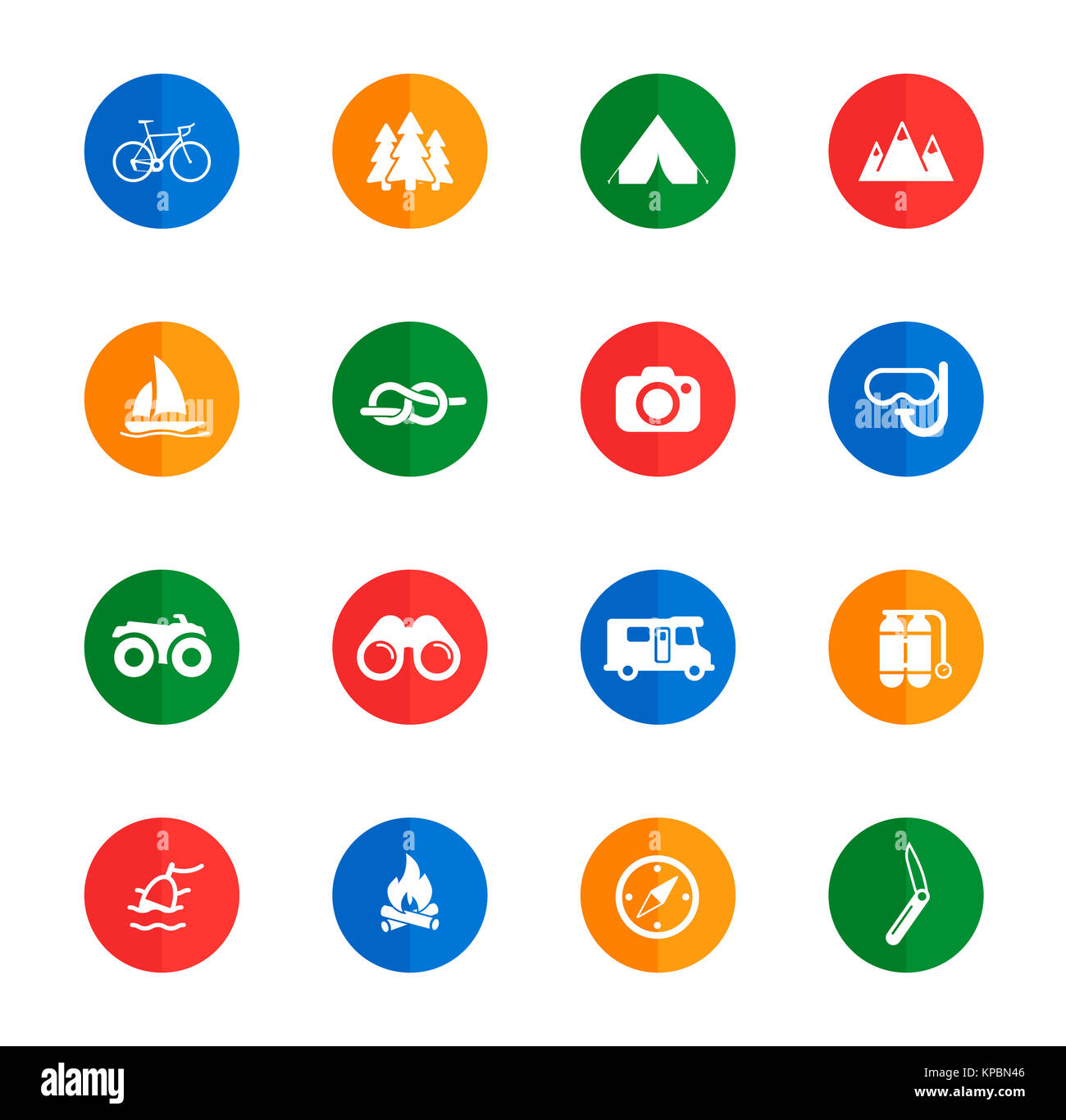Active recreation icon set Stock Photo - Alamy