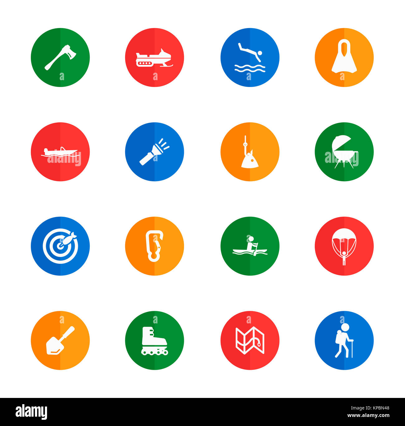 Active recreation icon set Stock Photo - Alamy