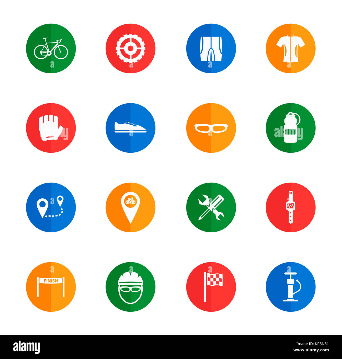 Bycicle simply icons Stock Photo - Alamy
