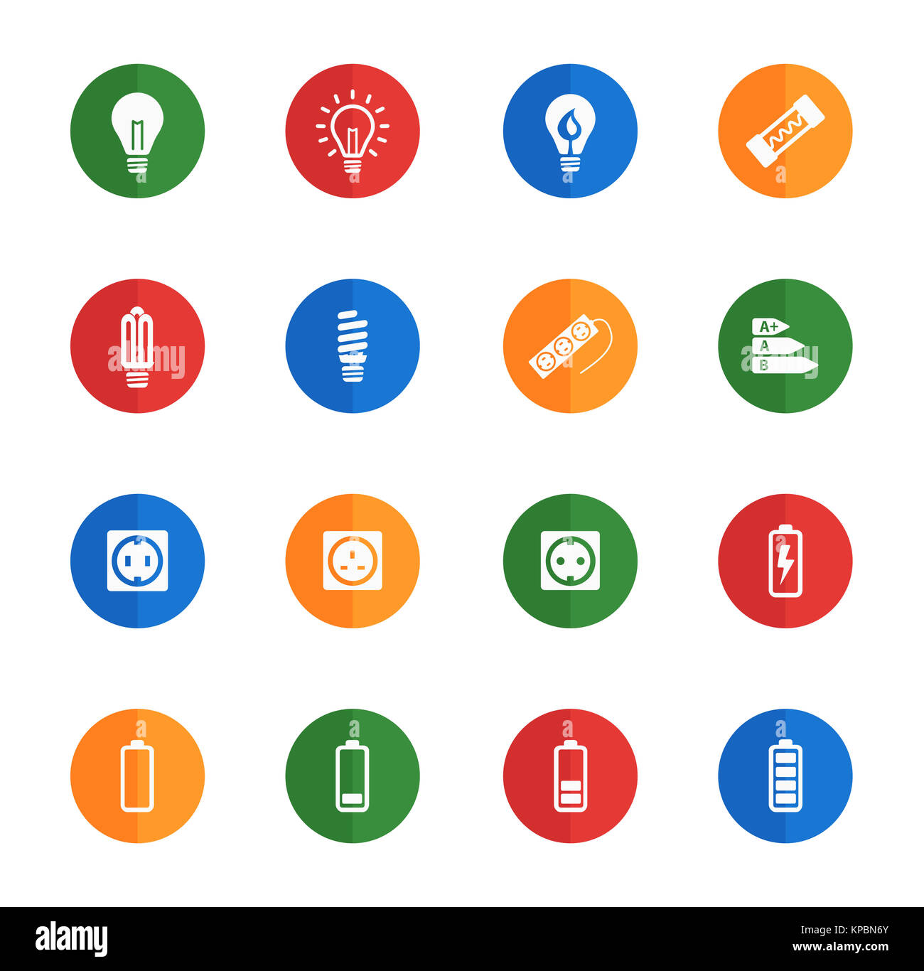Electricity simply icons Stock Photo - Alamy