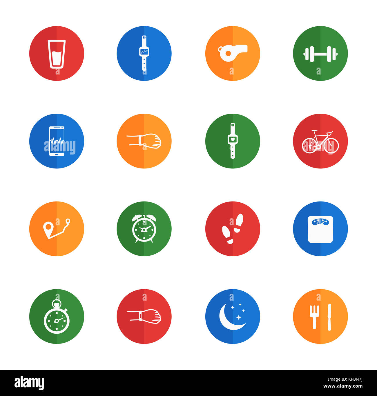 Jogging and workout simply icons Stock Photo - Alamy