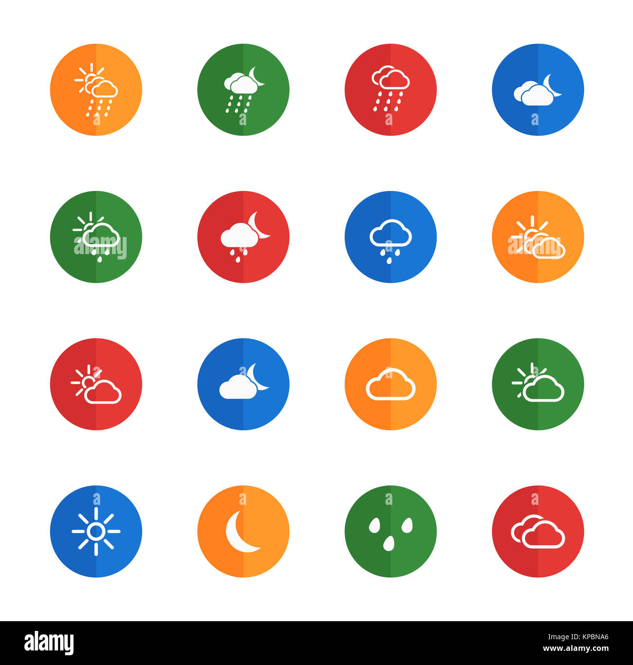 Weather simple vector icons Stock Photo - Alamy