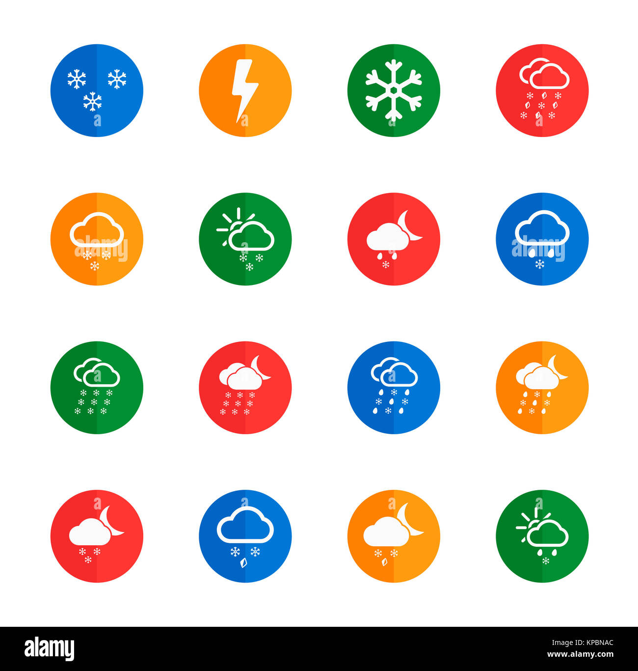 Weather simple vector icons Stock Photo - Alamy