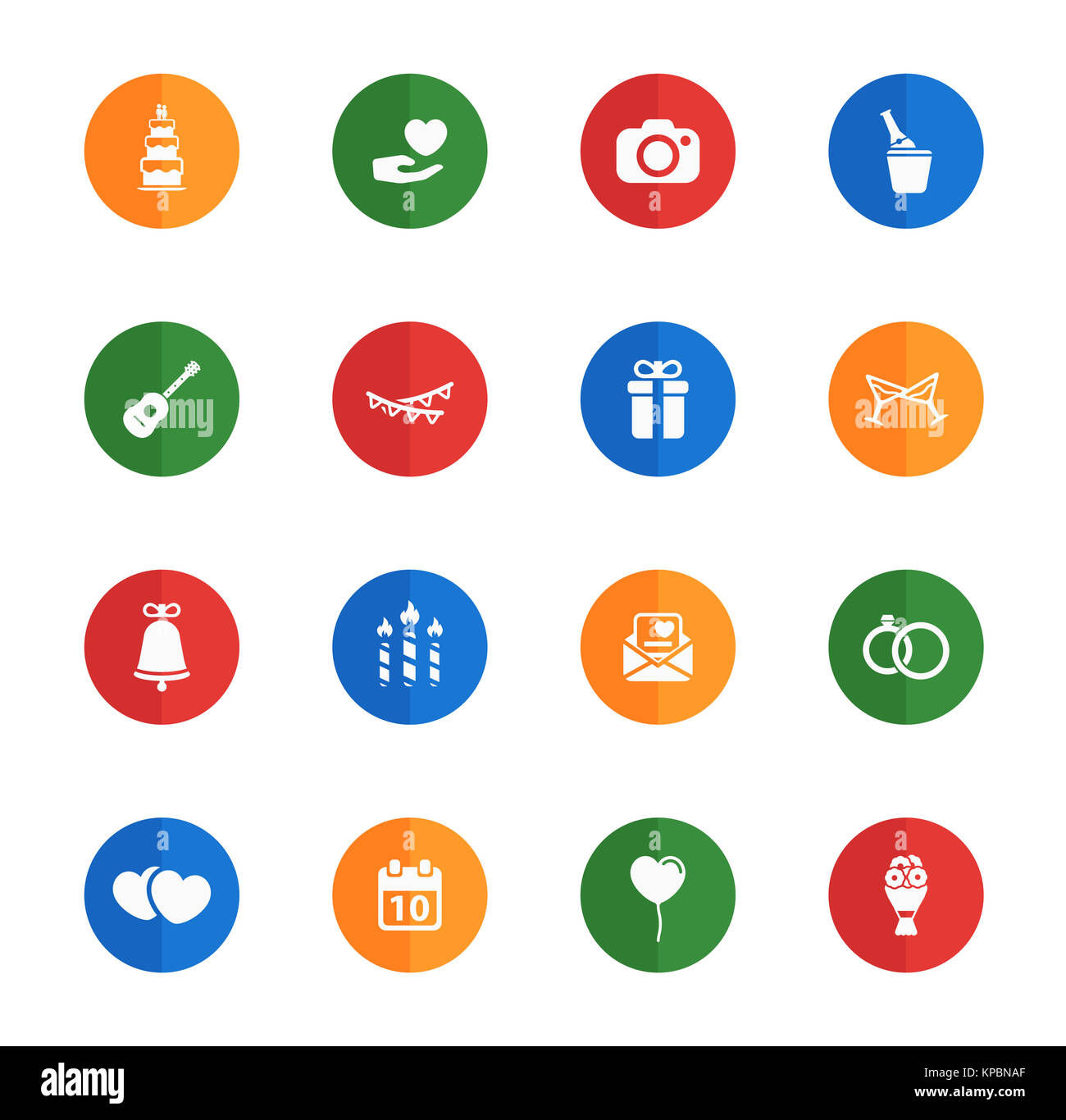 Wedding cake candles in Cut Out Stock Images & Pictures - Alamy