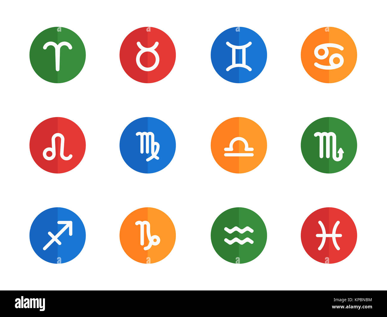 Zodiac icon set Stock Photo - Alamy