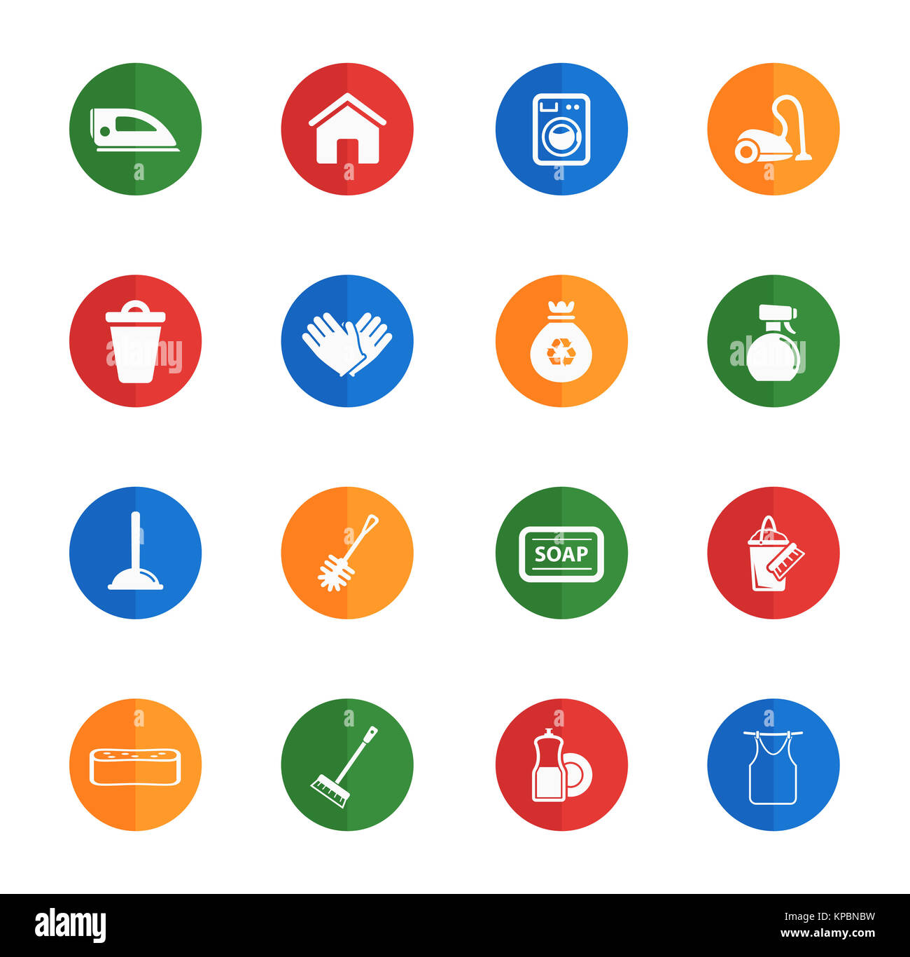 Cleaning service simply icons Stock Photo - Alamy
