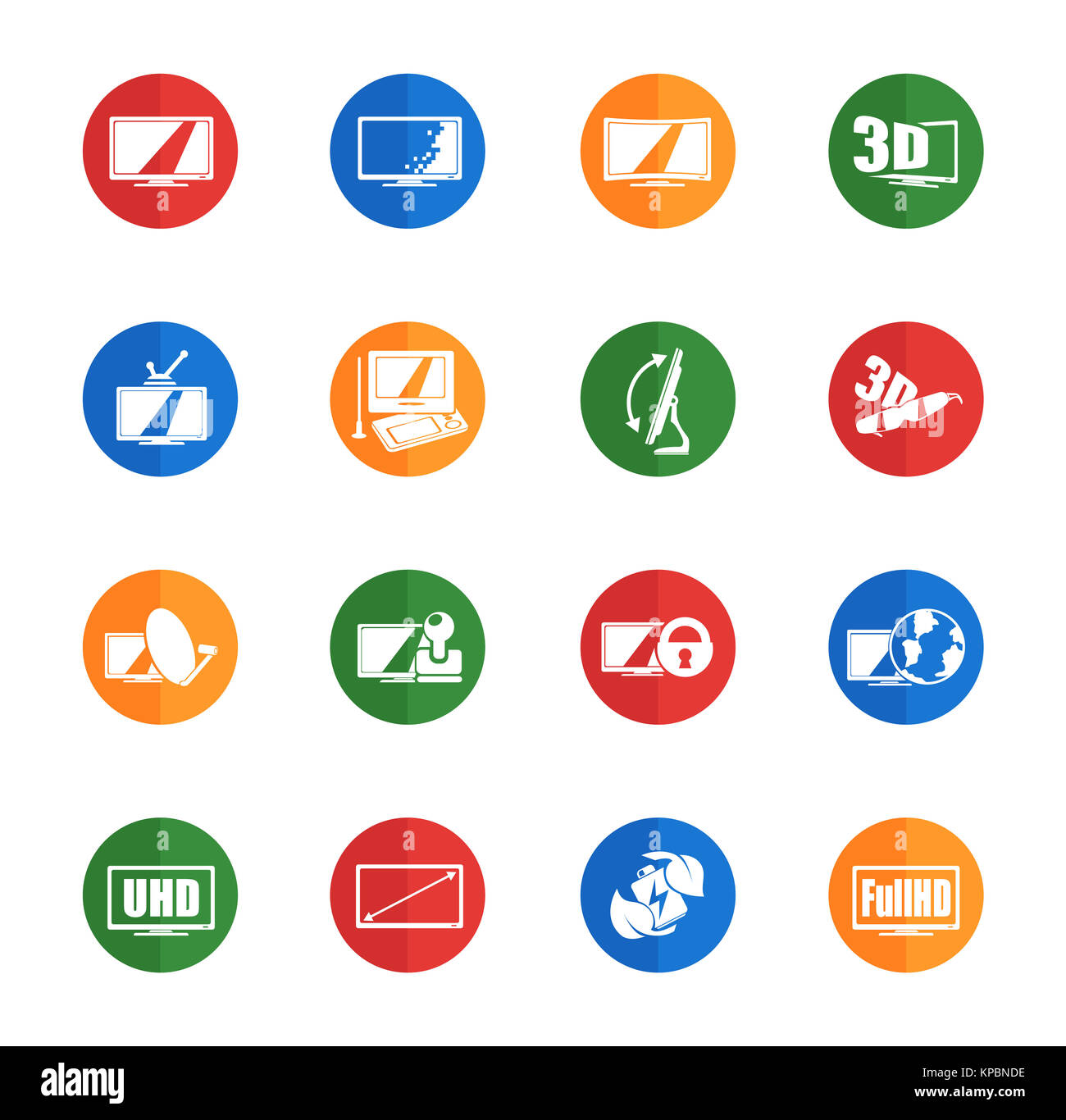 Vector TV features and specifications Stock Photo - Alamy