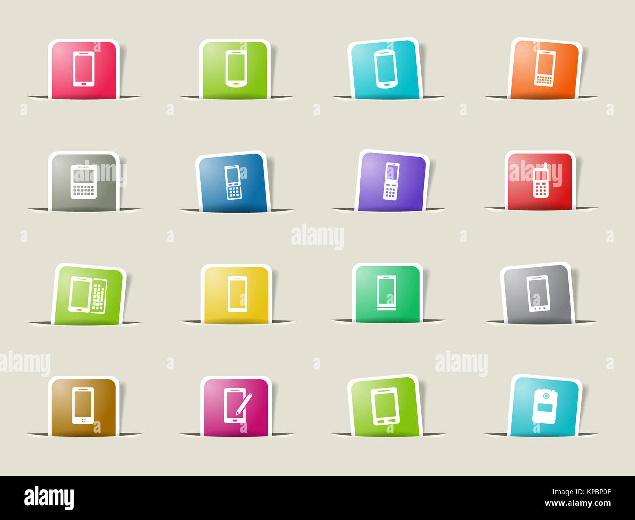 Telephone Icons icons Stock Photo - Alamy