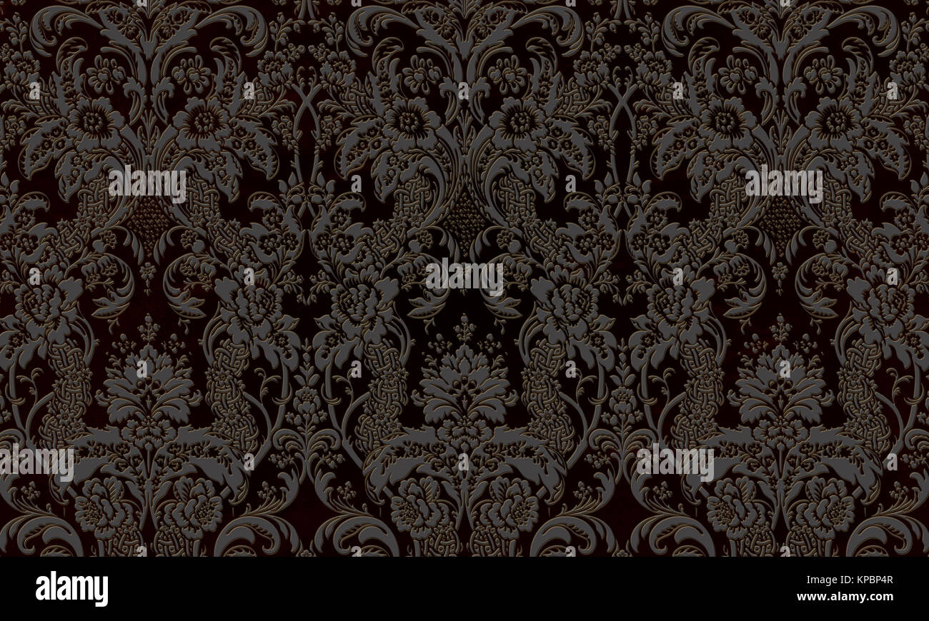 Old-fashioned wallpaper with decorative european patterns Stock Photo ...