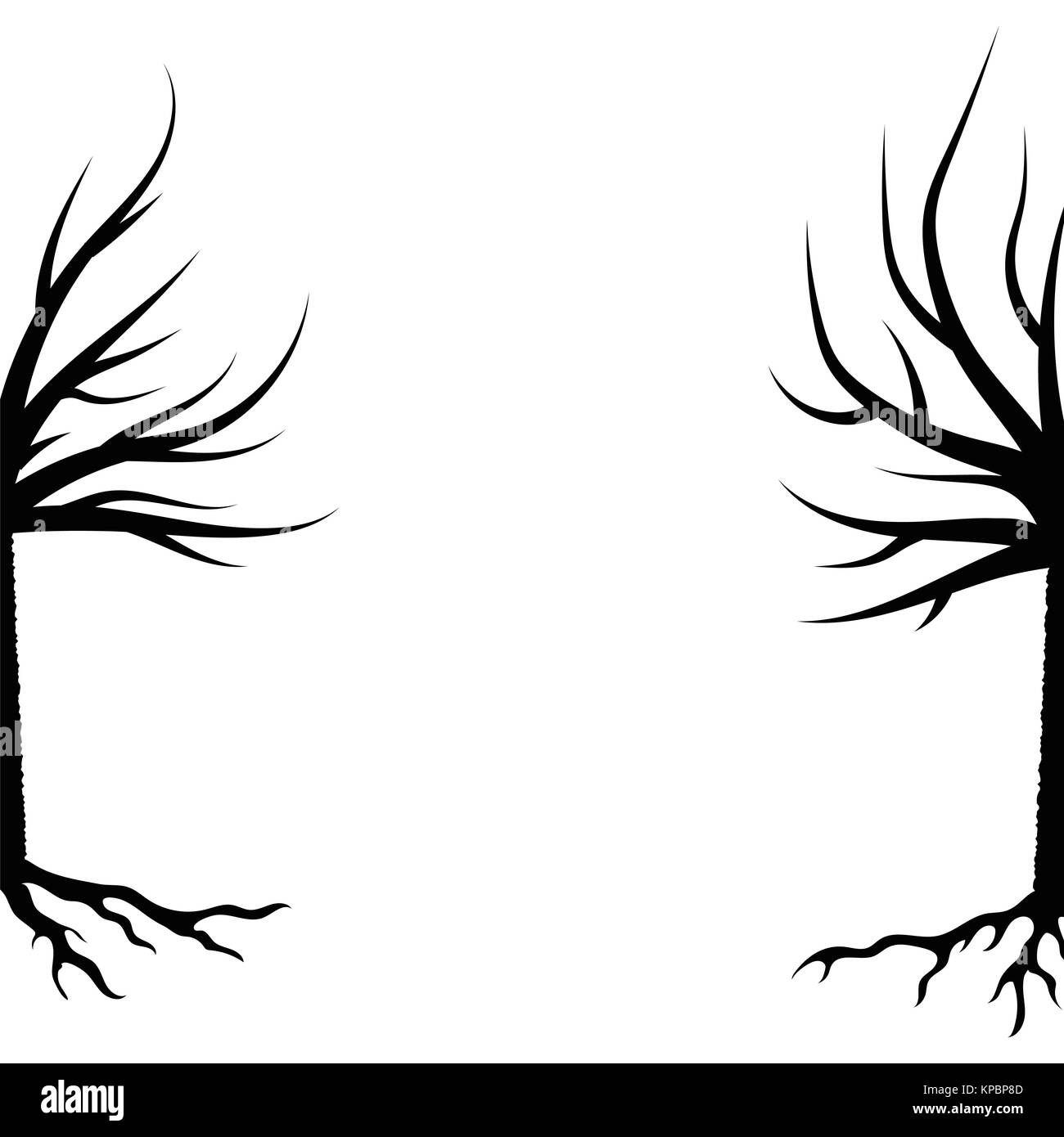 Winter Trees Silhouettes Stock Photo - Alamy