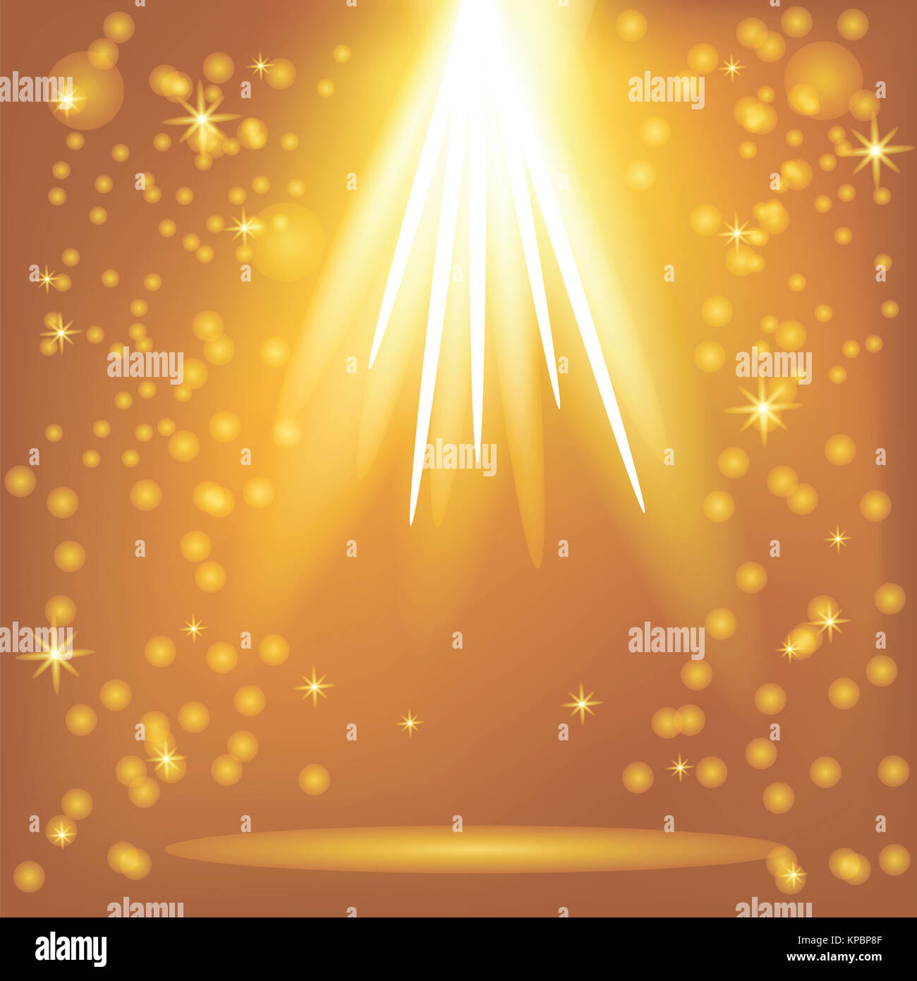 Orange Rays of Magic Lights Stock Photo - Alamy