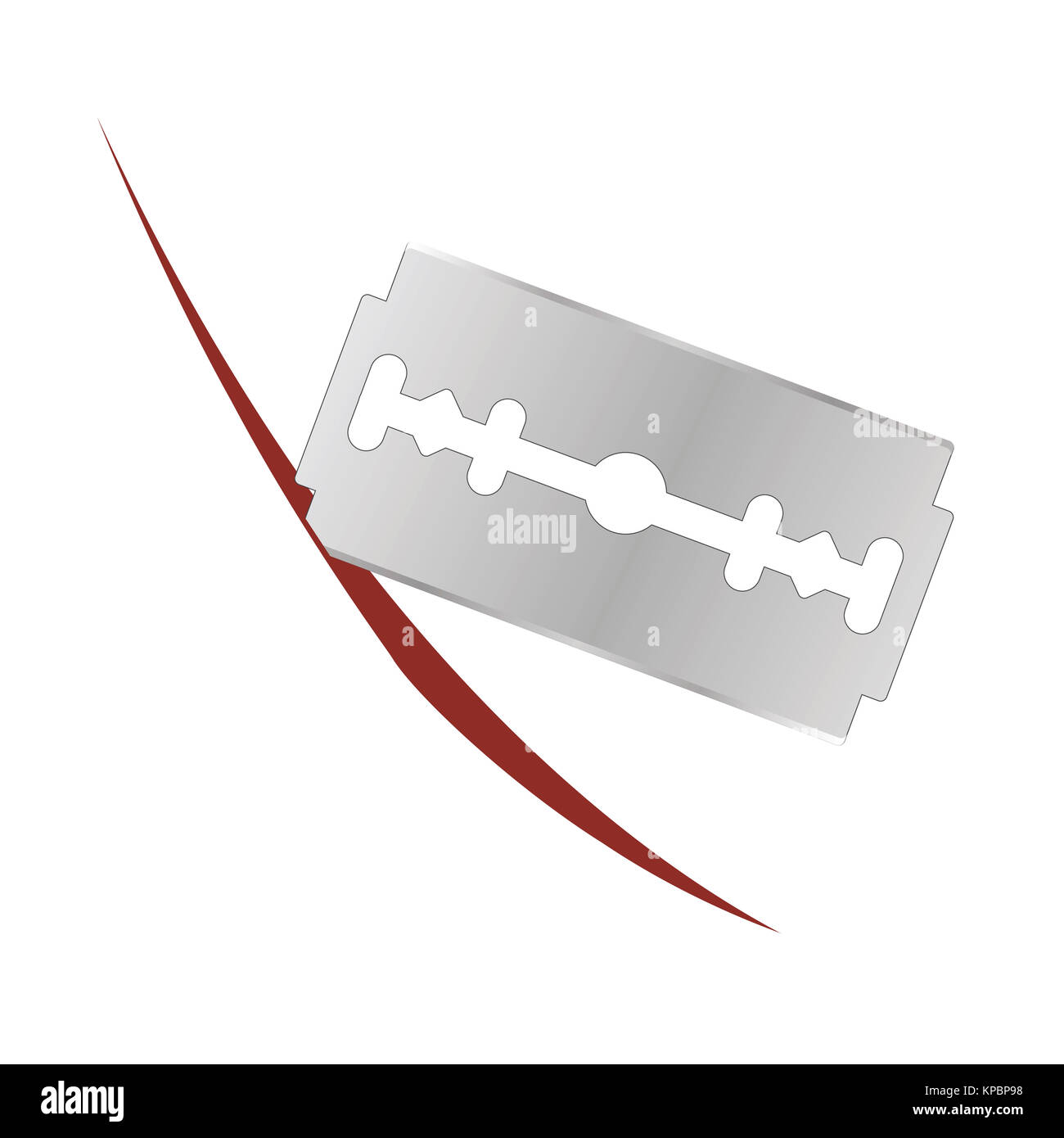 Metalic Razor Blade Stock Photo - Alamy