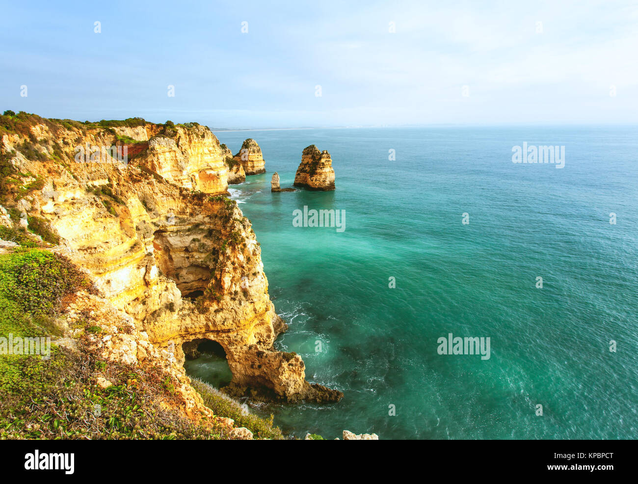 Rocky coast Algarve southern Portugal Stock Photo - Alamy