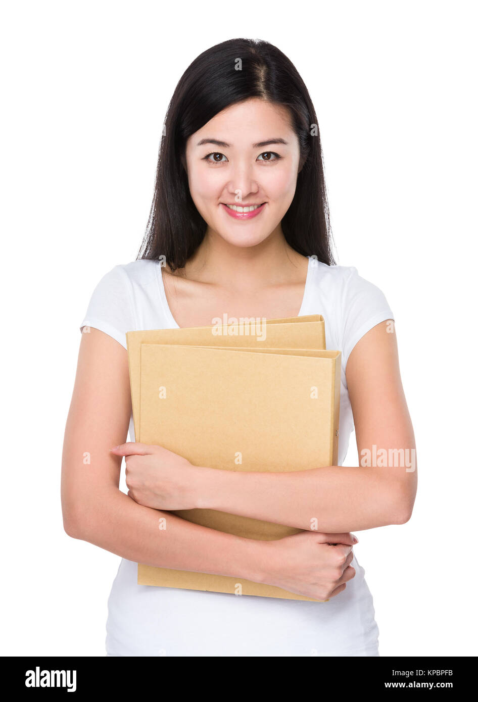 Student hold with folder Stock Photo - Alamy