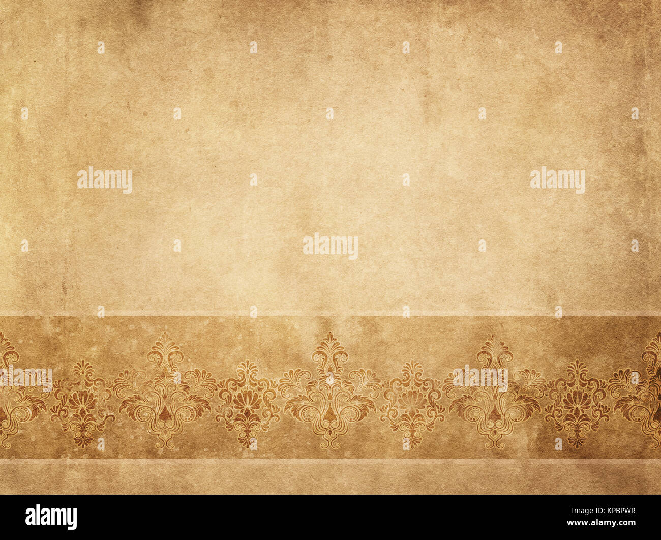 Old paper texture with decorative ornamental border.Vintage paper for ...