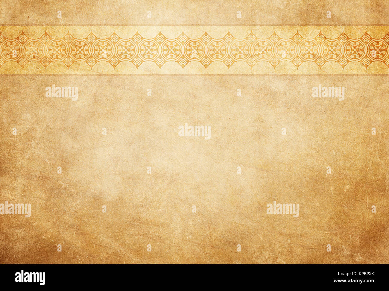 Old paper texture with decorative ornamental border.Vintage paper for ...