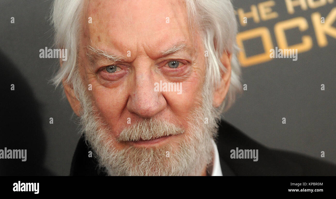 NEW YORK, NY - NOVEMBER 18: Donald Sutherland attends the 'The Hunger ...