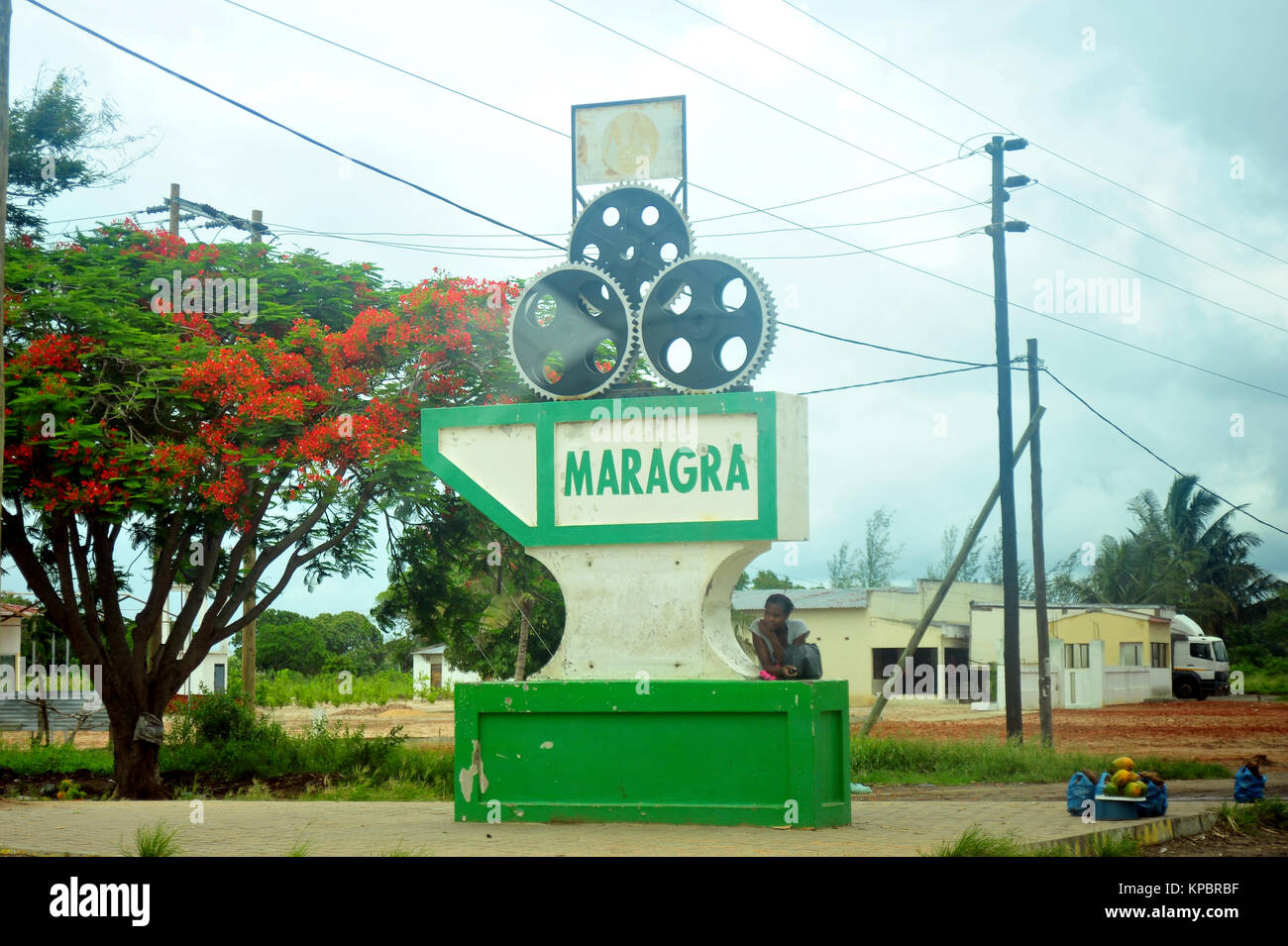 A sign for Maragra in Mozambique Stock Photo - Alamy